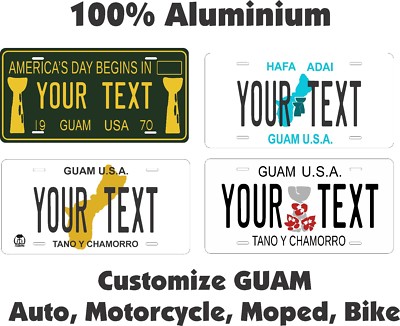 Guam Custom Personalized Auto Car Motorcycle Moped Bike Bicycle License ...