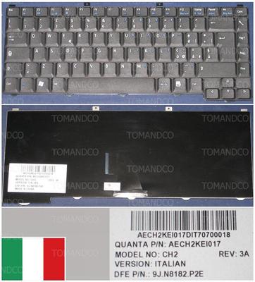 Tastiera qwerty Italiana Packard Bell CH2 MX36 Ajax C2, MX37, 9J.N8182 ...