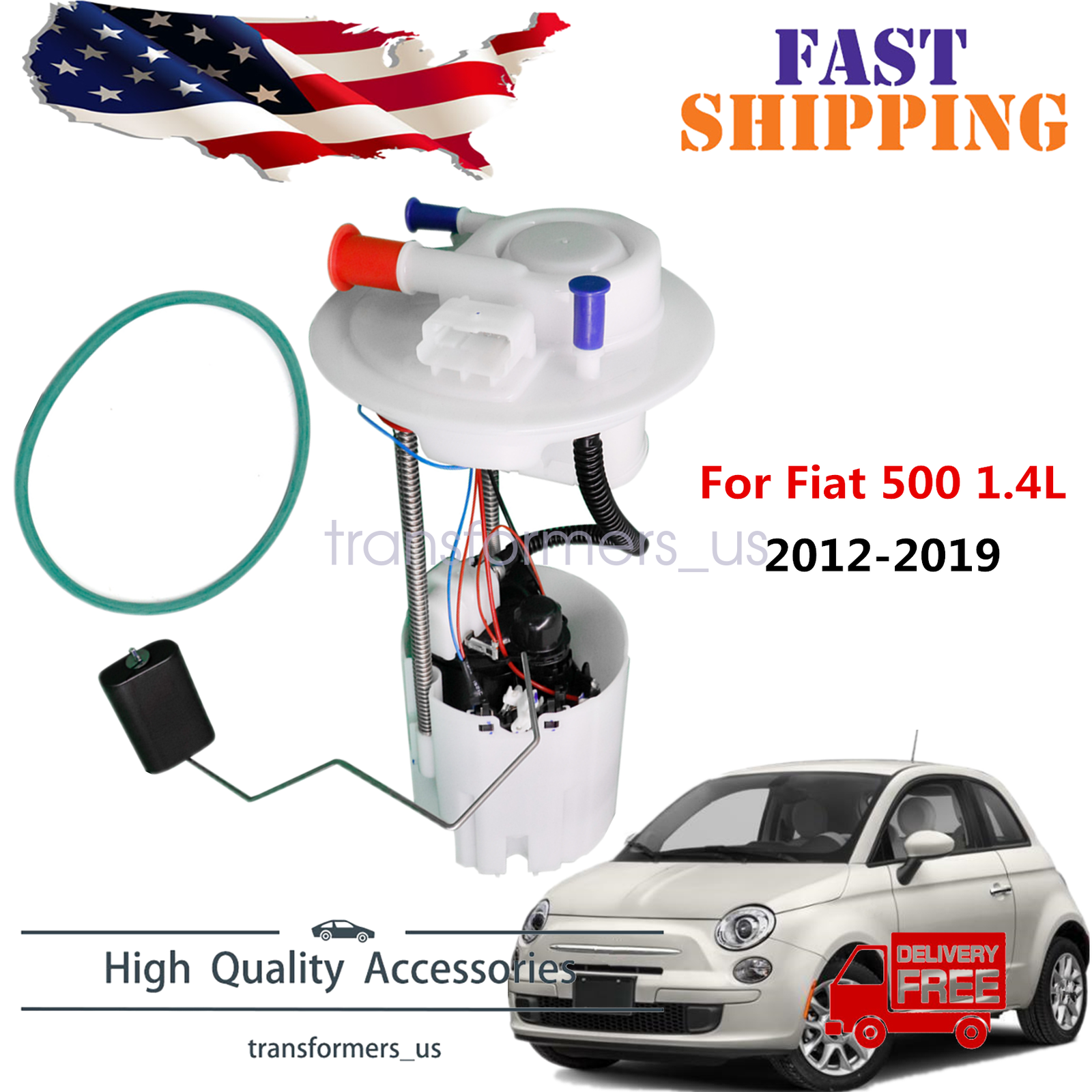1x Fuel Pump Assembly For Fiat 500 1.4L Tank 68104562AB 2012-2019 | eBay