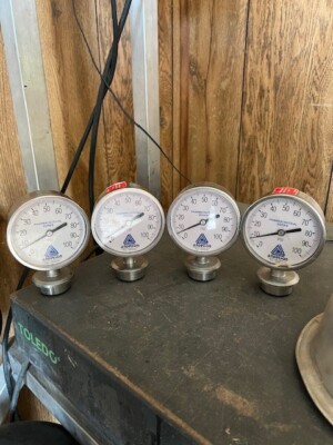 Lot of 4 Anderson Pressure Gauge, 100 PSI, Pharmaceutical Series | eBay