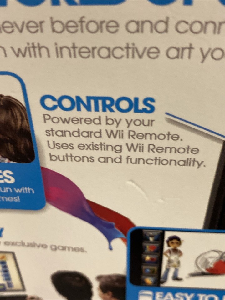 Wii DRAW GAME TABLET W/ UDRAW STUDIO INSTANT ARTIST GAME In Box Drawing ...