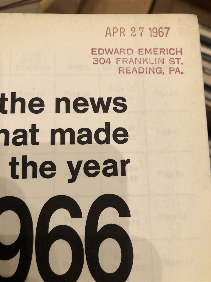 The News that Made the Year 1966 HC Historical Headlines UPI-Random ...