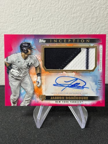 2024 Topps Inception Jasson Dominguez Patch Auto Red Yankees Rookie ...