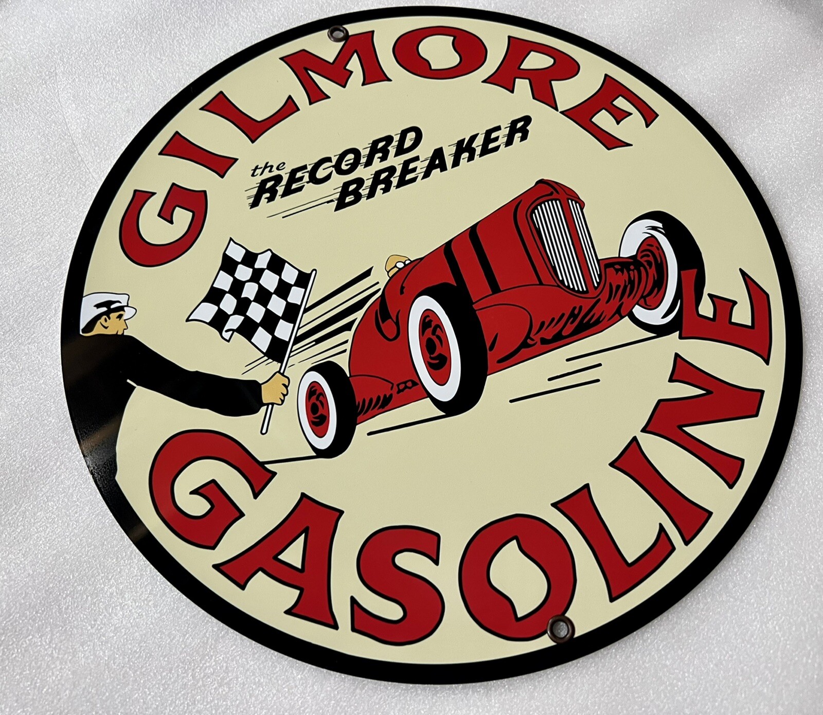 Racing gasoline garage Oil Gas man cave vintage round sign Reproduction ...