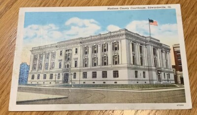 Madison County Courthouse Edwardsville Illinois Vintage Postcard Free ...