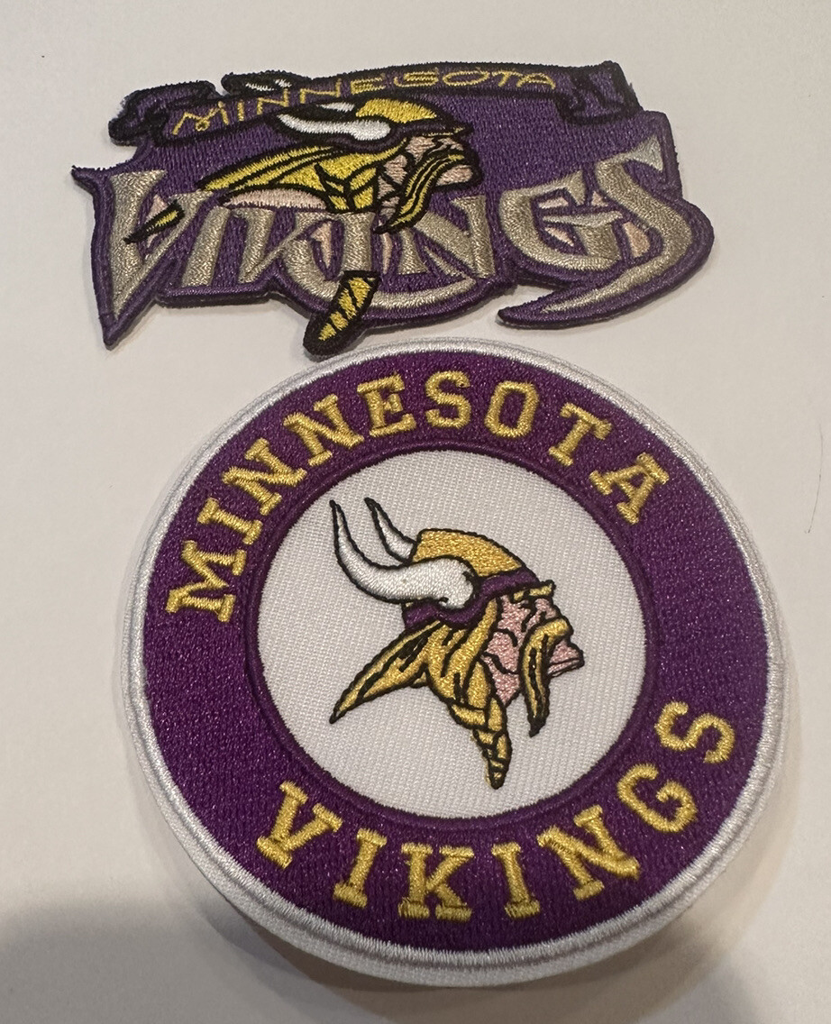 (2)-Minnesota Vikings vintage Style embroidered iron on Patches 3”x 3 ...