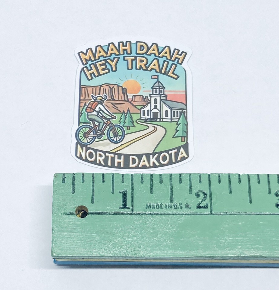 North Dakota Maah Daah Hey Trail Sticker Travel Art Decal Vinyl ...