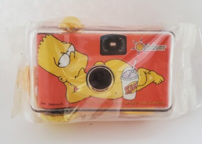 Vtg 1999 Simpsons 35mm Disposable Waterproof Camera Bart Simpson 27 exp ...