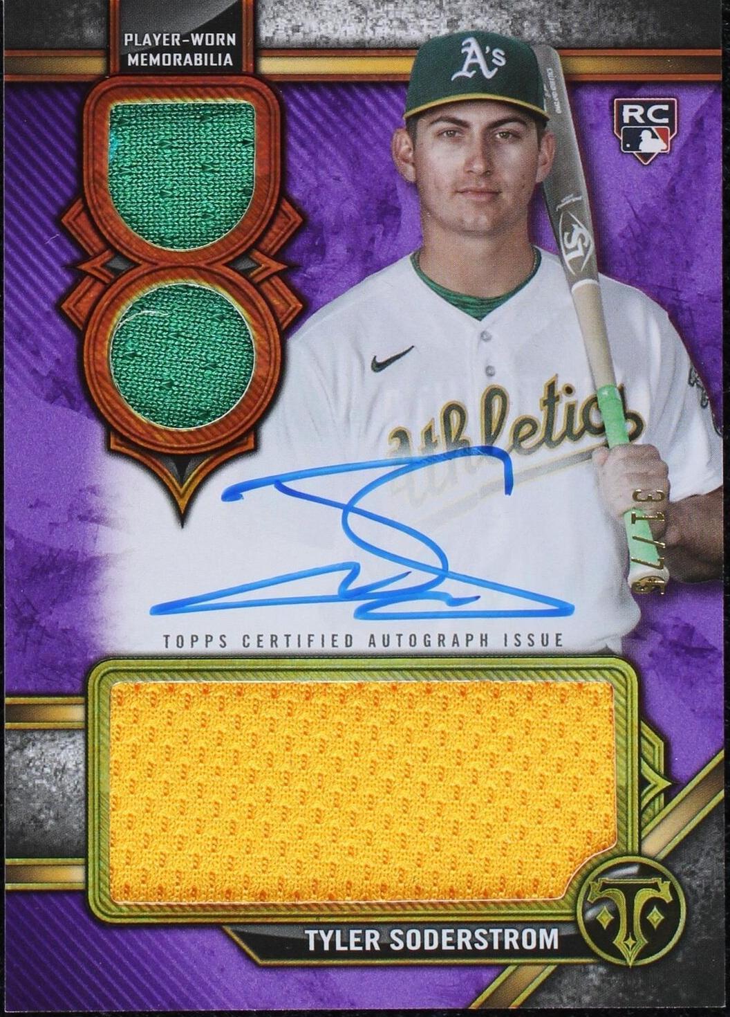 2024 Topps Triple Threads - Rookie Autograph Relics Tyler Soderstrom # ...