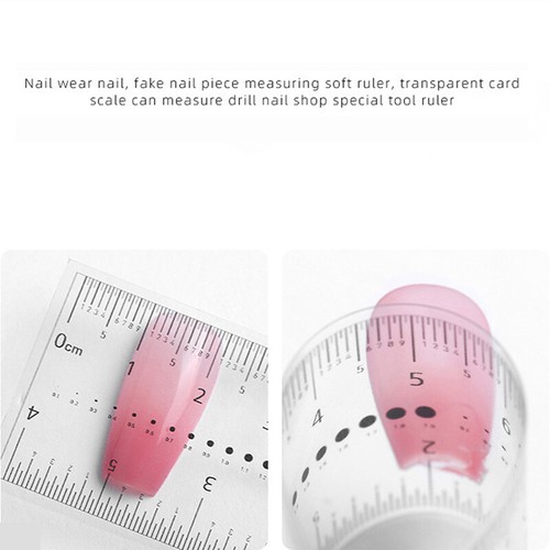 Art Ruler Nail Rhinestones Measuring PVC Ruler Nail Size Tool ...
