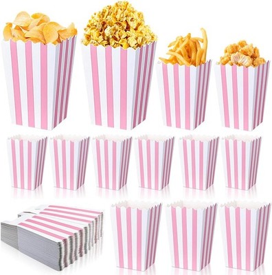 40-Pack Popcorn Boxes, Sturdy and Durable Paper Popcorn Bucket, Popcorn ...