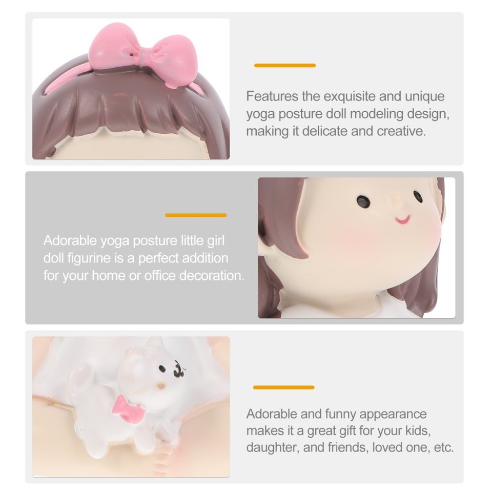 Cartoon Little Girl Doll Figurine Mini Adorable Desk Decoration Desktop ...