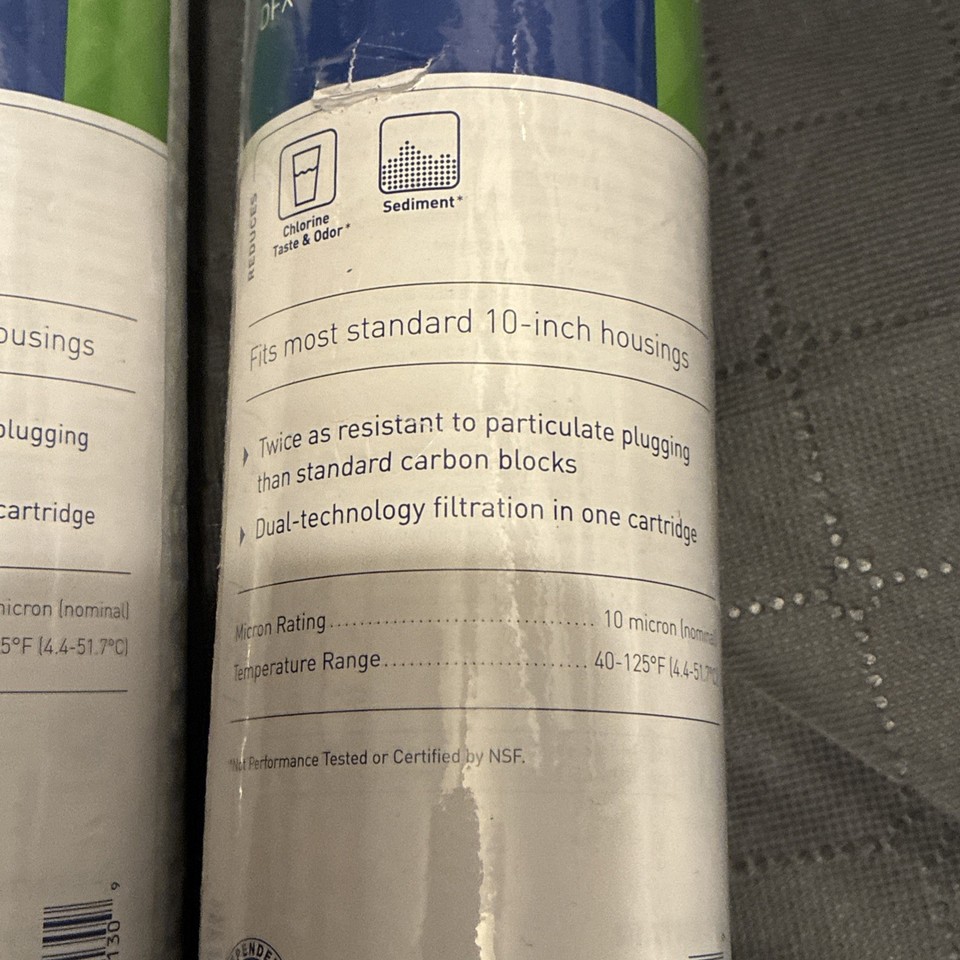 2PK Pentair 10 in. Replacement Under Sink DFX-CB-10 Diamond Flow Water ...
