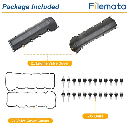 Valve Covers w/ Gasket & Bolts Kit for Dodge Jeep Chrysler 53021828AA ...