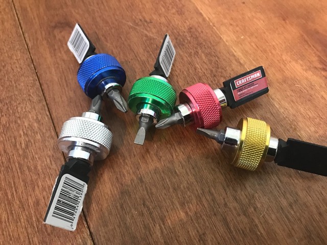 5 Pcs Craftsman 41380 Thumb Finger Wheel Hex Bit Driver Tight Spaces ...