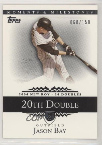 2007 Topps Moments & Milestones /150 Jason Bay (2004 NL ROY 24 Doubles ...