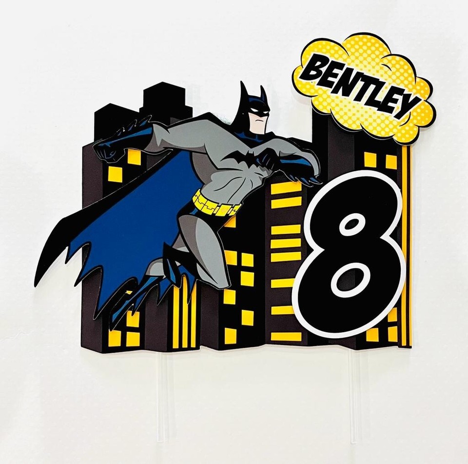 Personalized Batman Themed Cake Topper | eBay