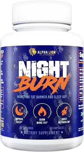 Alpha Lion Night Burn Nighttime Fat Burner Weight Loss 60 Caps Pack of ...