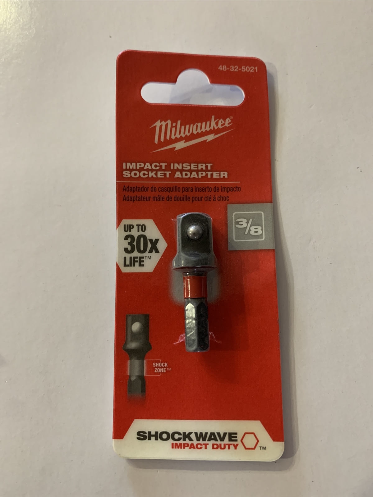 Milwaukee Accessory 48-32-5021 Insert Socket Adapter 3/8" Drive Size ...