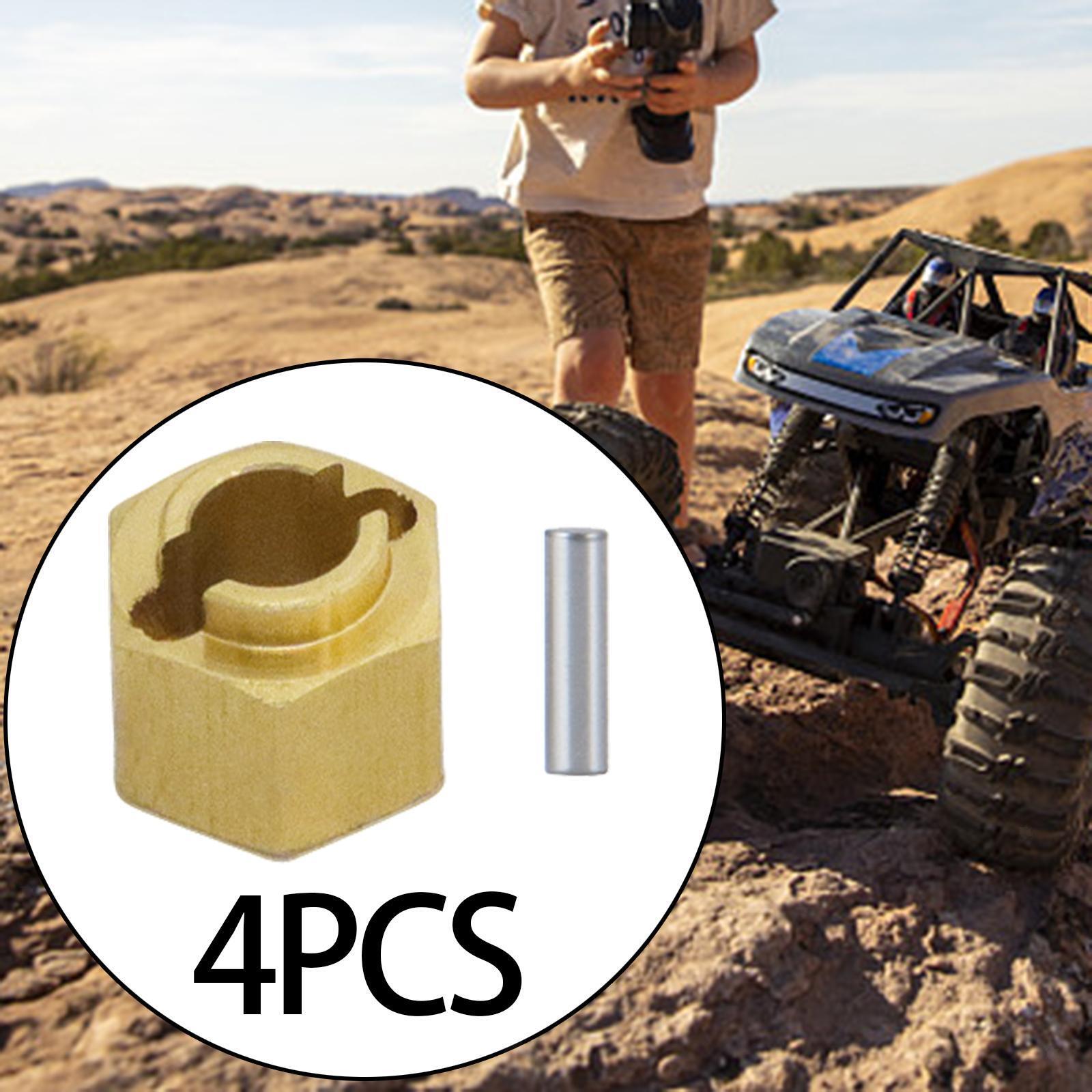 6X 4Pcs RC Hex Wheel Hubs Universal hex Adapter for 1/18 Scale RC ...