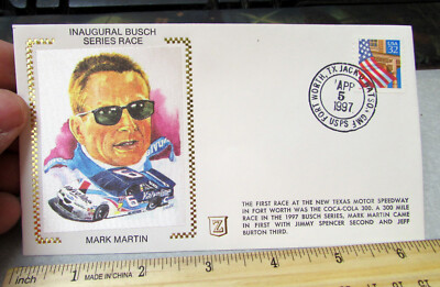 NASCAR Mark Martin 1997 First Day Cover Winston Cup awards dinner, NEW ...