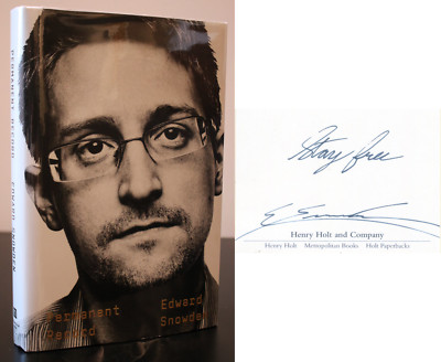 Edward Snowden ~ Signed Autographed "Stay Free" Permanent Record 1st Ed ...