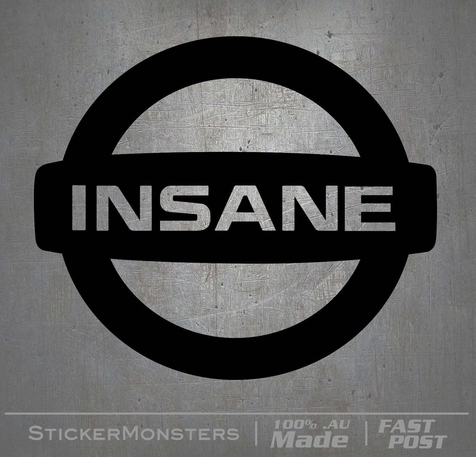 NISSAN INSANE Sticker Decal 120mm Wide Partol 350Z SSS GTR 200Z | eBay