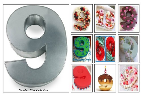 NUMBER CAKE TINS BIRTHDAY ANNIVERSARY CELEBRATION 0 TO 9 PAN MOULD TWO ...