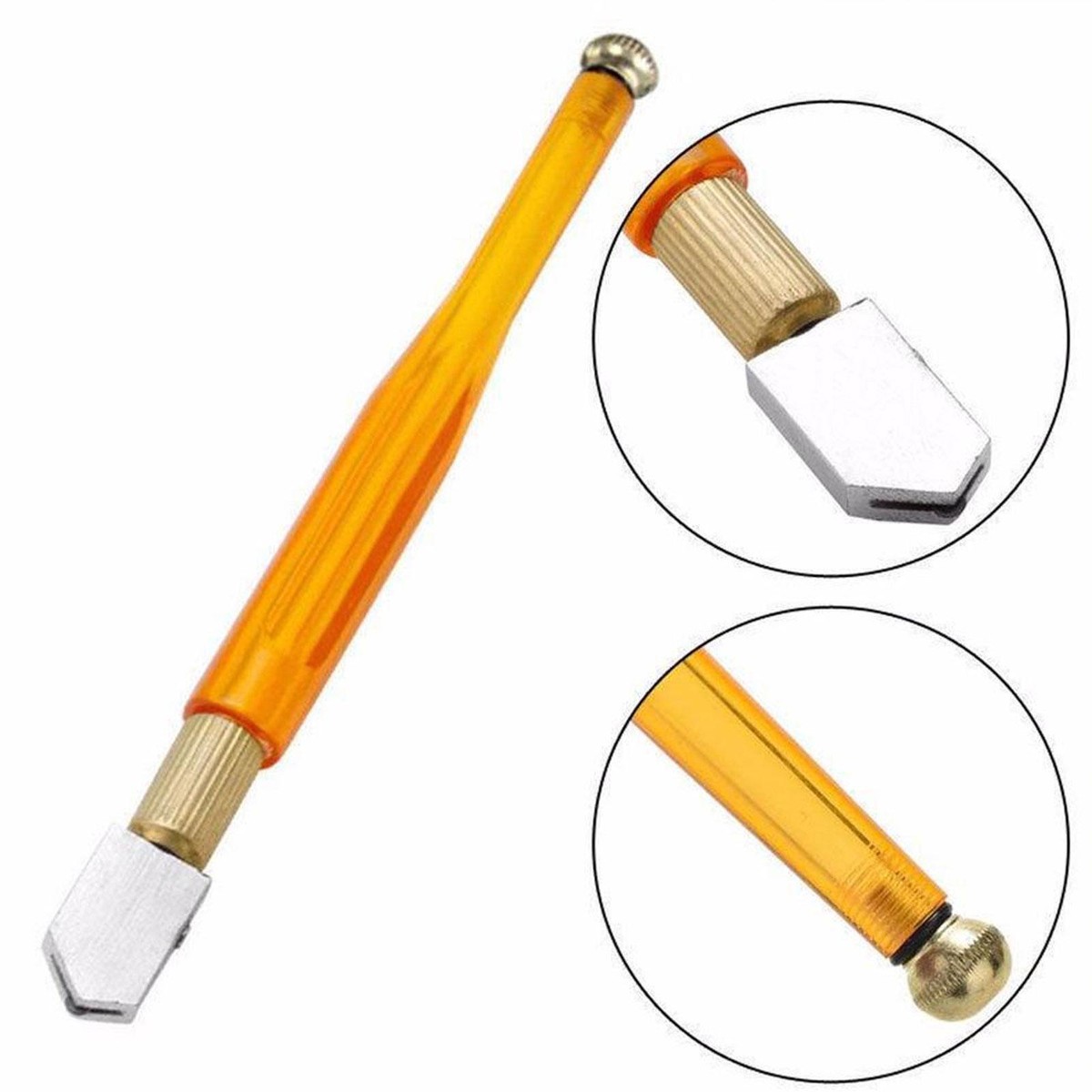 Coupe Verre Professional Glass Cutter Tool With Carbide Wheel & Oil ...