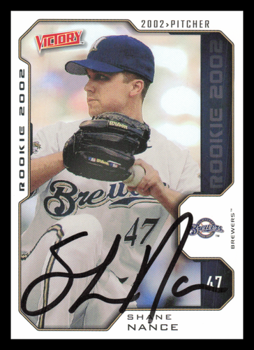 2002 Upper Deck SHANE NANCE Signed Card autograph auto BREWERS | eBay
