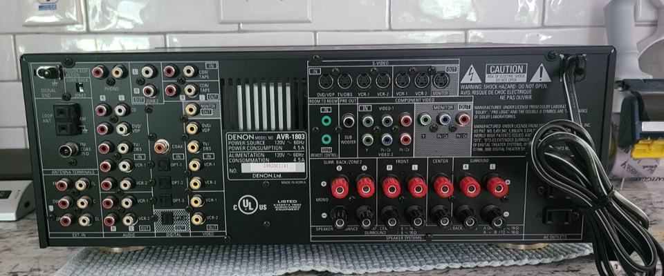 Denon AVR-1803 6.1ch AV Receiver/Remote Bundle in Original Box, Sounds ...