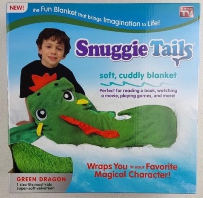 As Seen On TV Snuggie Tails Blanket Green Dragon One Size Fits Most (53 ...
