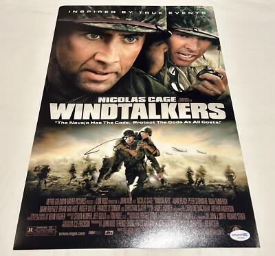 NICOLAS CAGE SIGNED WINDTALKERS 12X18 MOVIE POSTER ACOA | eBay