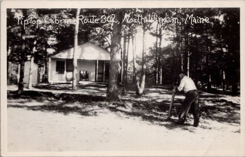 Tip Top Cabins, Route 302, NORTH WINDHAM, Maine Real Photo Postcard | eBay
