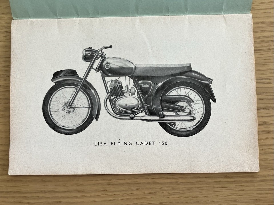 James 1959 Flying Cadet 150 L15A Motorcycle Users Instruction Book ...
