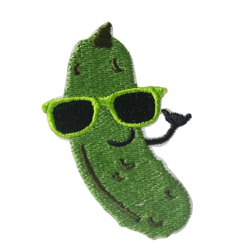 Cool Cucumber Patch Embroidered Iron On Funny Patch for Vest Tote Bag ...