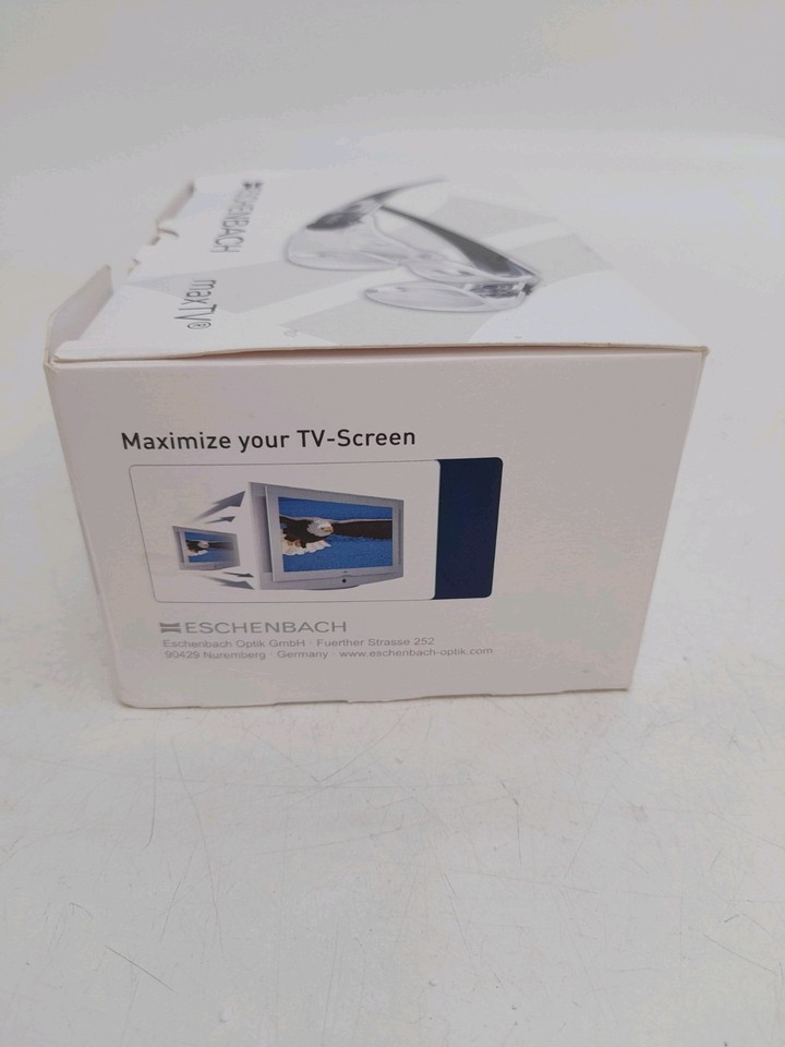 Eschenbach MaxTV Glasses Low Vision TV Magnifier Aid Tool Boxed with ...