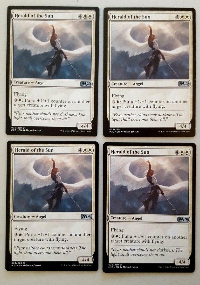 4x Herald of the Sun Core Set 2020 M20 MTG Magic The Gathering Playset ...