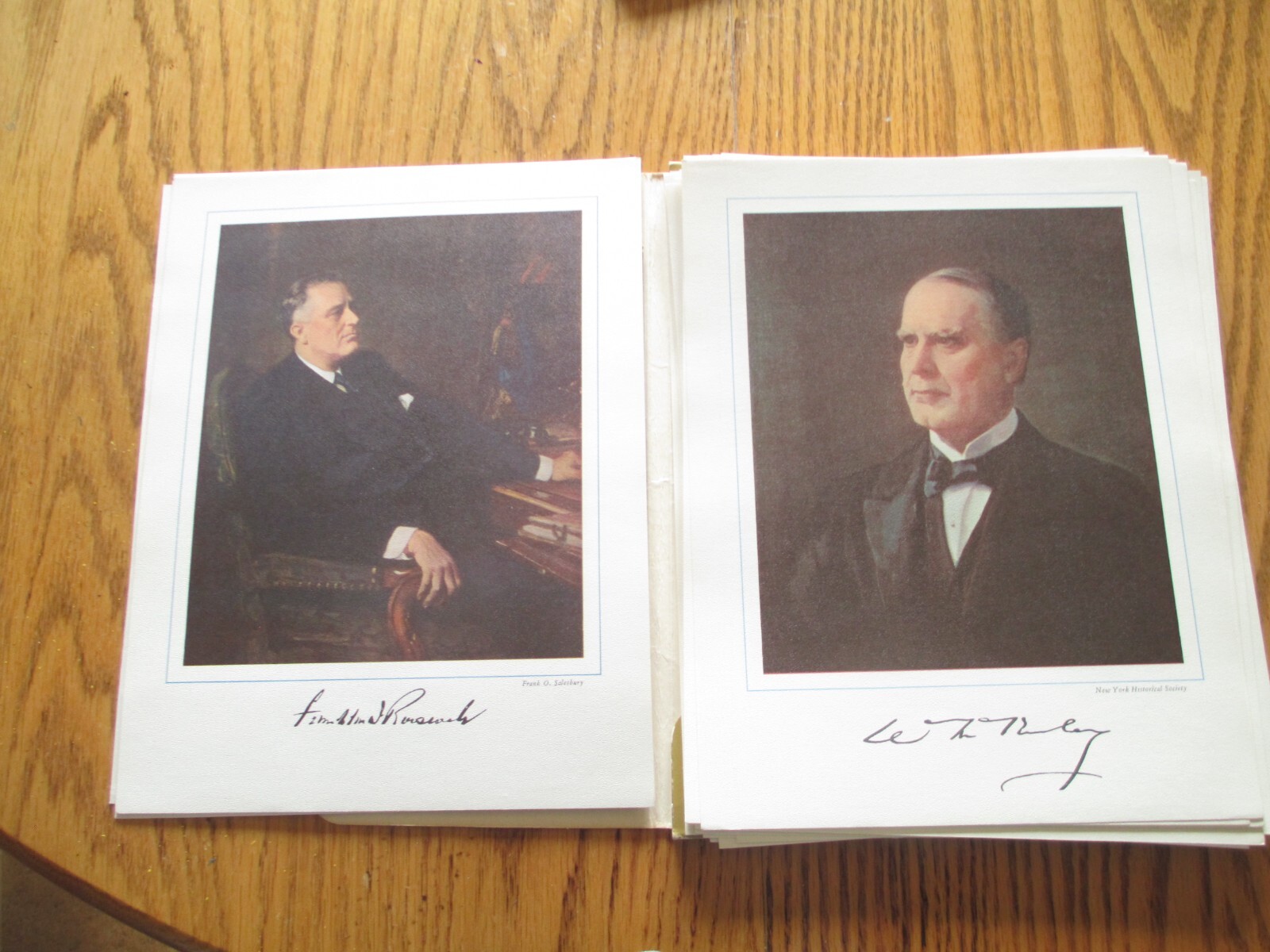 Vintage Commemorative Portraits of the First 35 Presidents of America ...