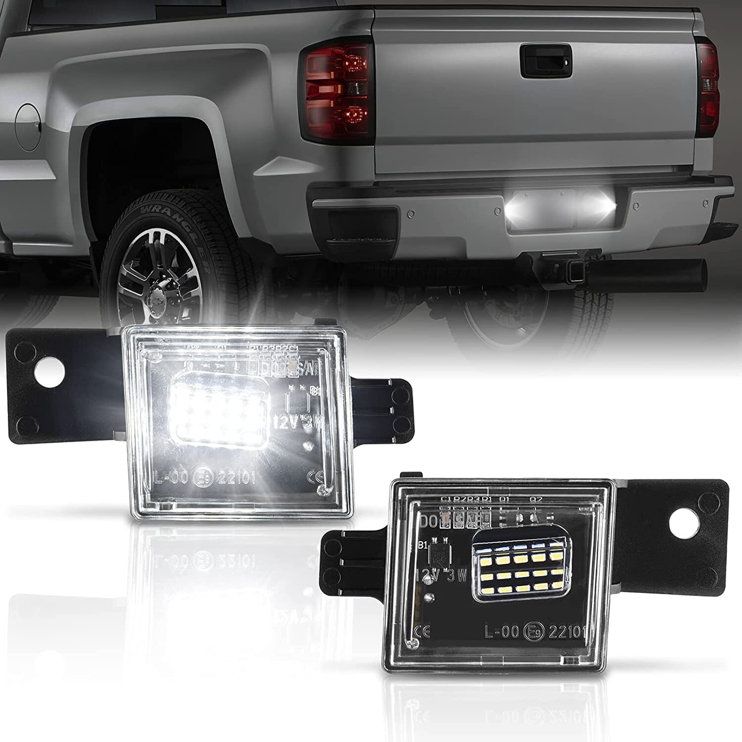 2XLED License Plate Tag Light for Chevy Silverado GMC Sierra 1500 ...