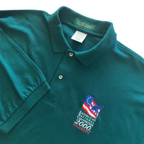 NEW! Republican National Convention 2000 Philadelphia Polo Shirt Mens XL Green | eBay