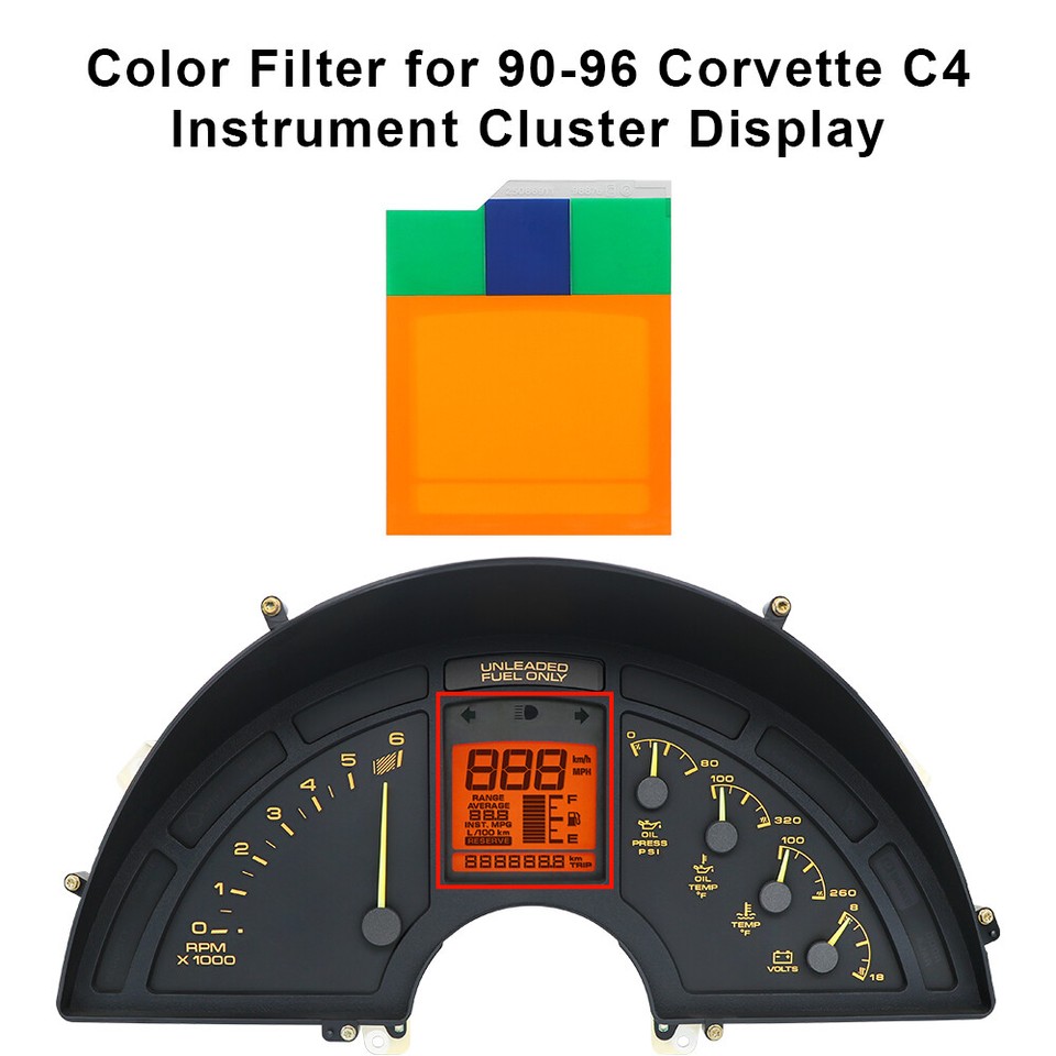 Color Filter for 90-96 Corvette C4 Instrument Cluster Display | eBay