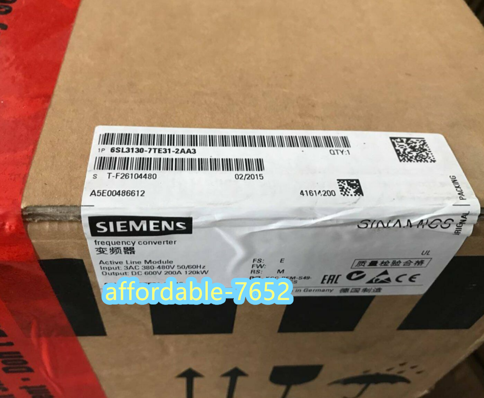 siemens 6SL3130-7TE31-2AA3 S120 Active Line Module 3AC 380-480V, 50 ...