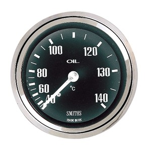 Smiths Classic Oil Temperature Mechanical Gauge - Black Dial Face ...