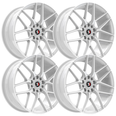 (Set-4) Spec-1 SP-78 17x7.5 4x100/4x114.3 35mm All White wheels rims 17 ...