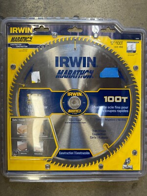 IRWIN 12" 100T TRIM FINISH CARBIDE TIPPED CIRCULAR SAW BLADE 14084 ...