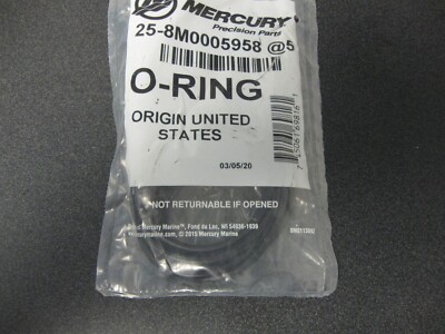 PACK OF 5 MERCURY MARINE O'RINGS 8M0005958 BIN0195 | eBay