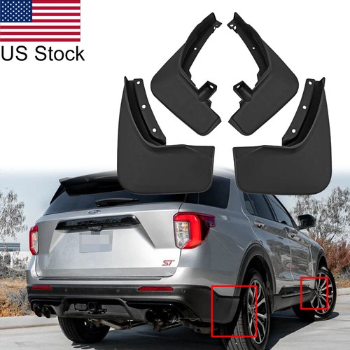 4Pcs Front Rear Black Splash Guards Mud Flaps Fender For 2020-2024 Ford ...
