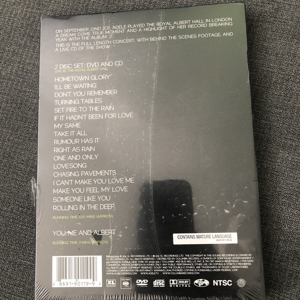 Adele: Live at the Royal Albert Hall [New & Sealed] DVD | eBay