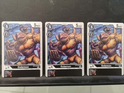 Golemon *3 Carte Digimon Anglais Bt10-062 | eBay